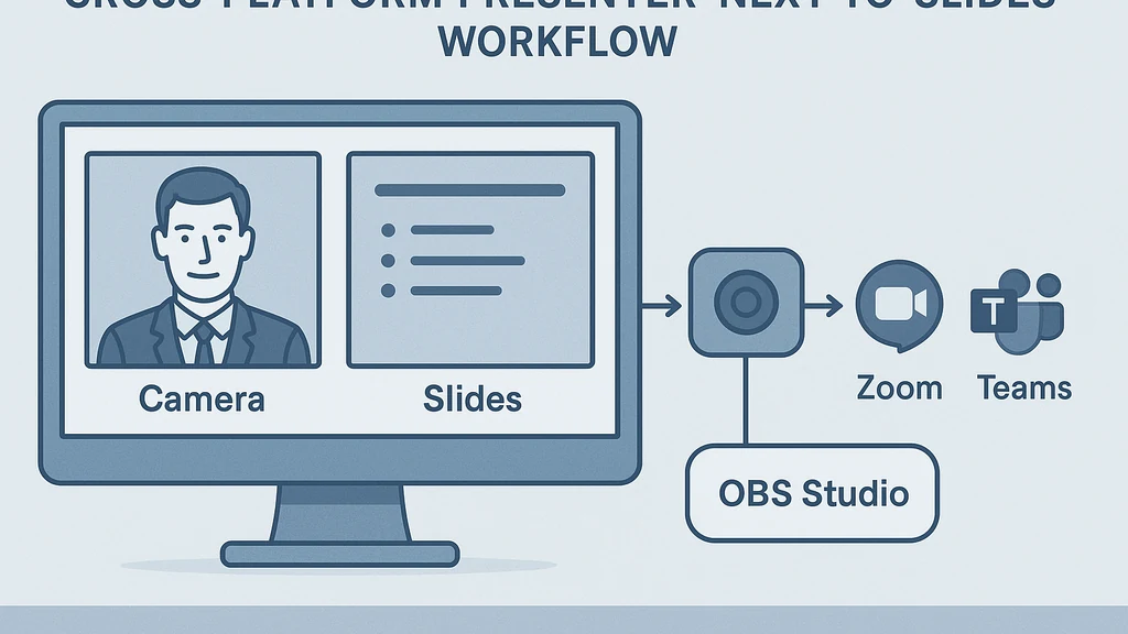 Presenter Next to Slides: Cross-Platform, Low-Lag Setup